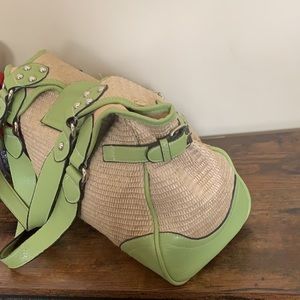 Cato | Bags | Cato Mint Green Straw Leather Hobo Handbag | Poshmark